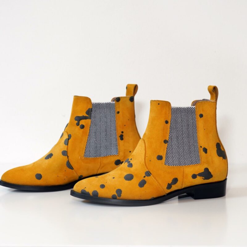 Chelsea Boot Yellow Black Spots - Ana Popović Shoes